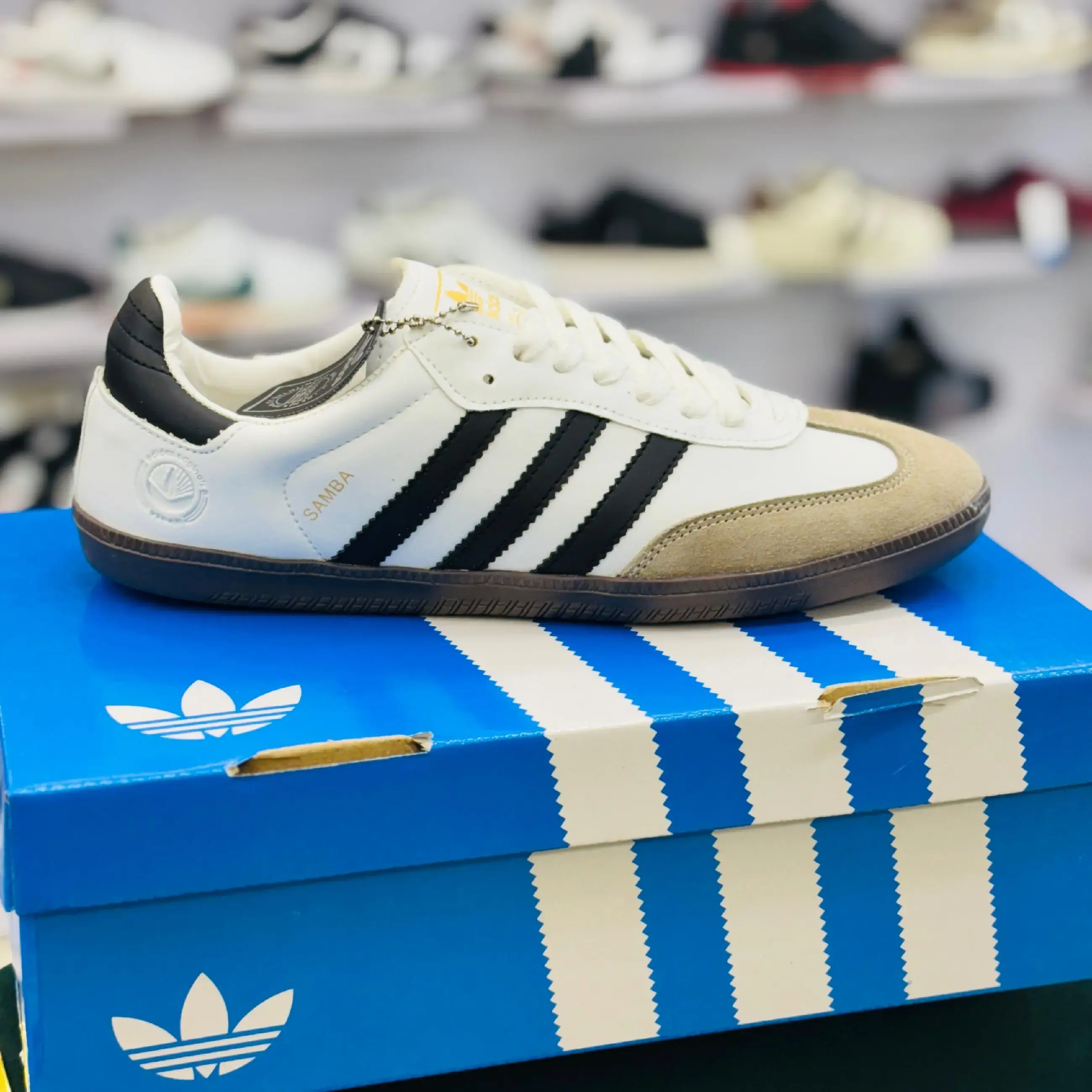 Buy Adidas Samba White(First Copy) online at best price | Foothunk