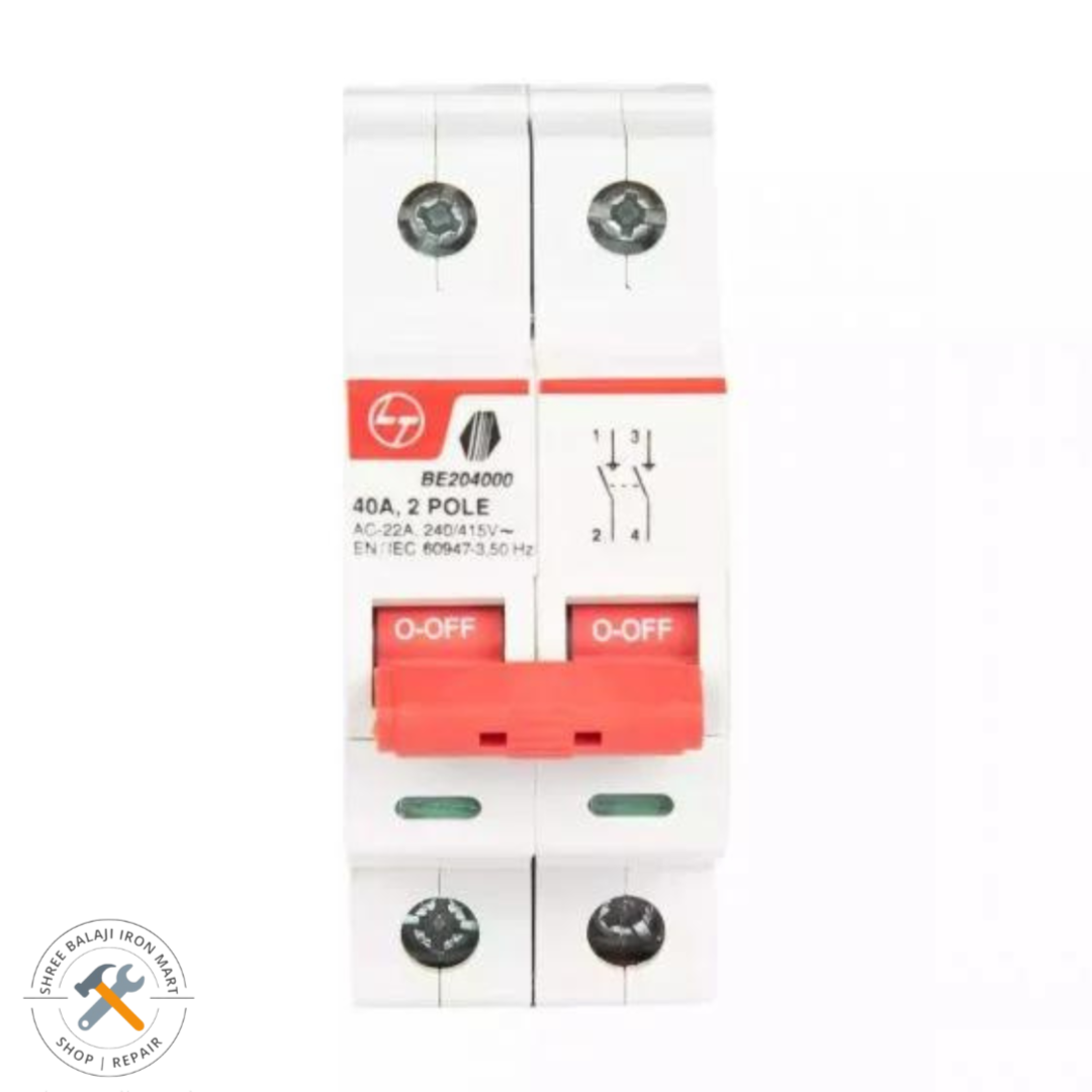 L&T Tripper Isolator 63 Amp Double Pole 240V AC - BE206300