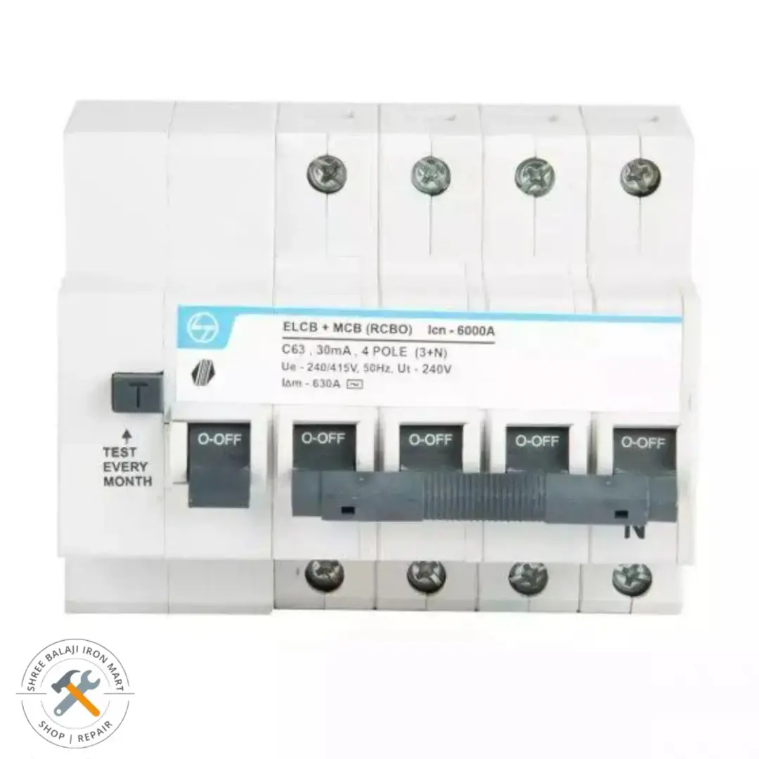 L&T Tripper RCBO (ELCB+MCB) Four Pole 25 Amp 30mA C Curve - CB90002OODO