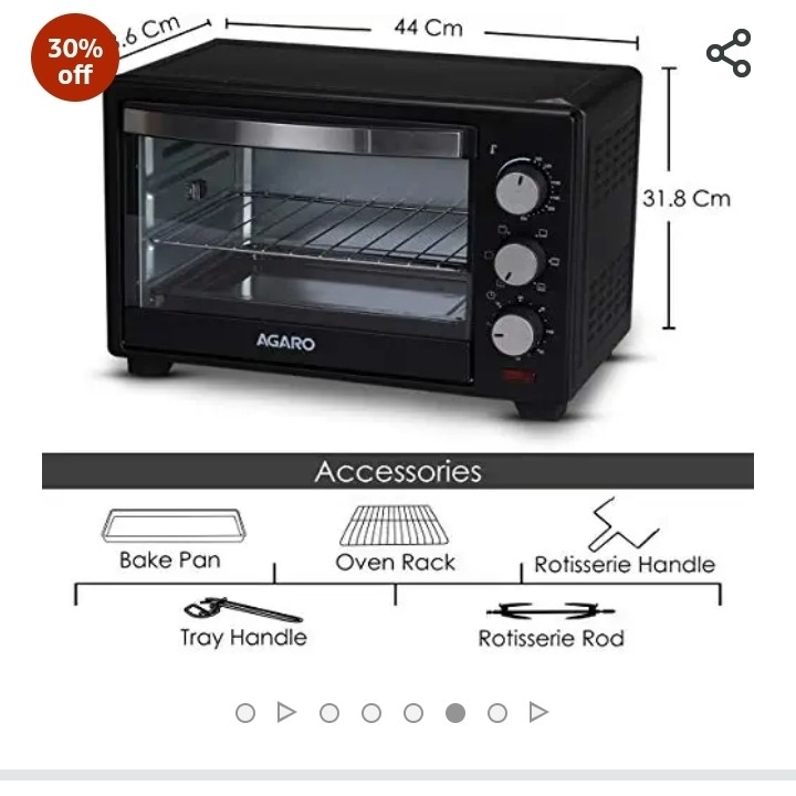 AGARO GRAND 30Litre Oven Toaster Grill Motorised Rotisserie