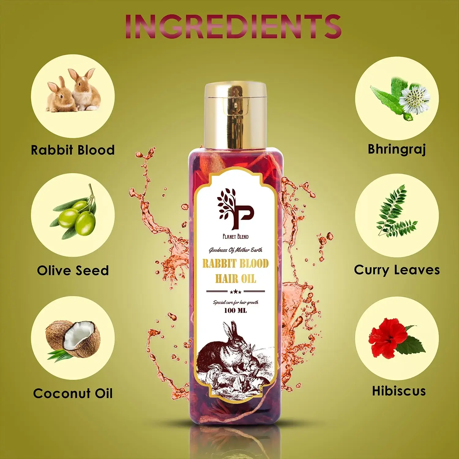 Buy RABBIT BLOOD HAIR OIL online at best price | PLANET BLEND