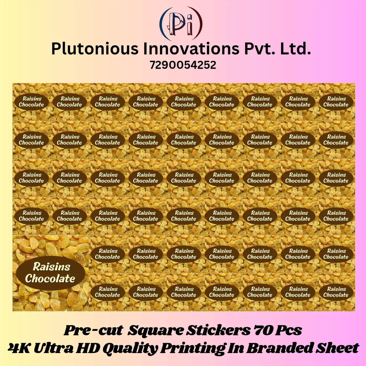 Buy Cashew Chocolate Stickers Square 70 Pcs online at best price ...
