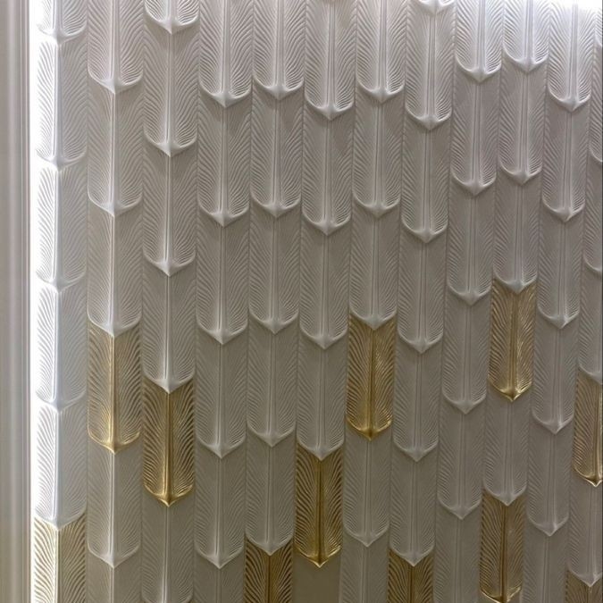 Buy Designer Stone Cladding Tiles With Golden Leafing online at best ...