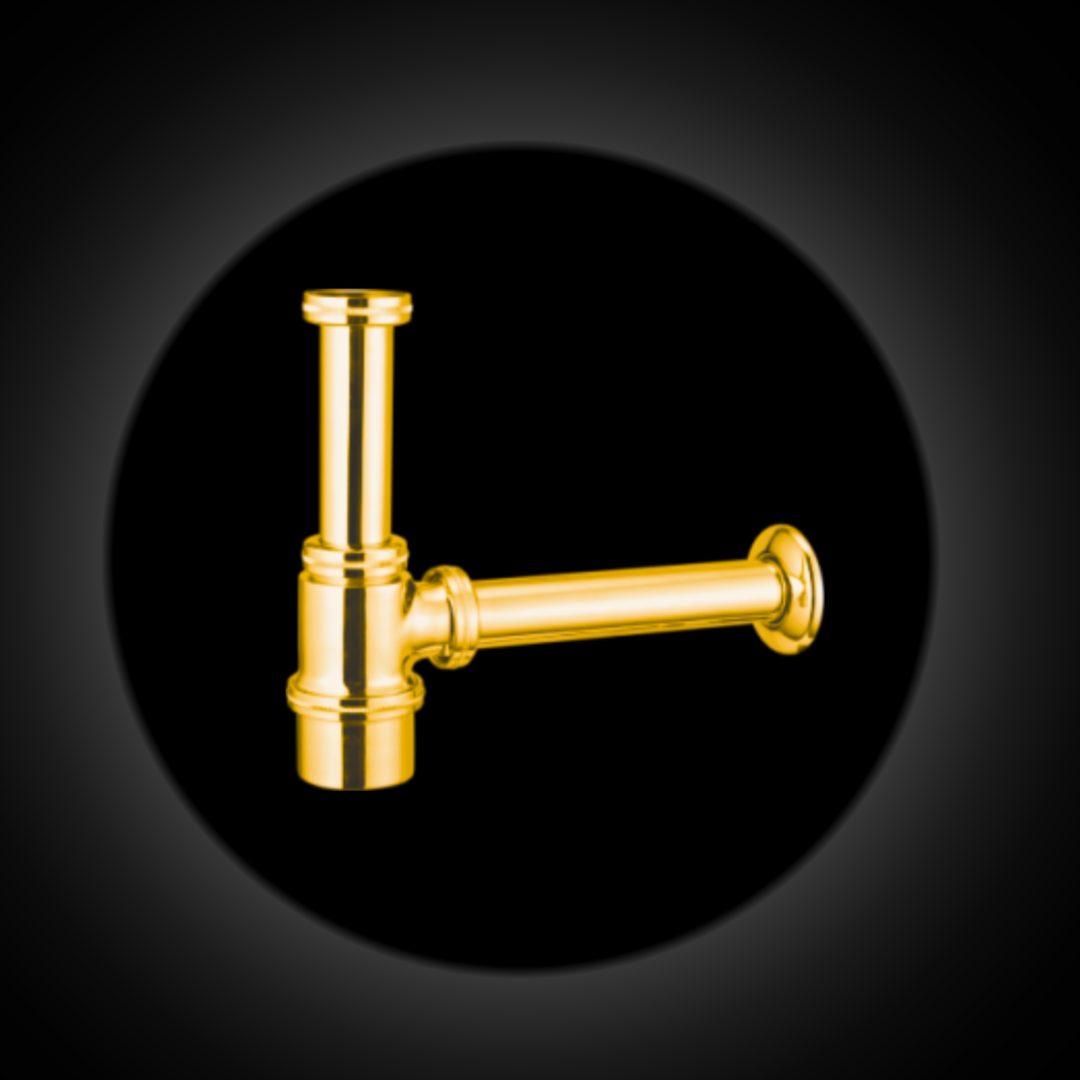 Buy Pvd Gold Bottle Trap With 12'' Pipes online at best price | Azaro ...