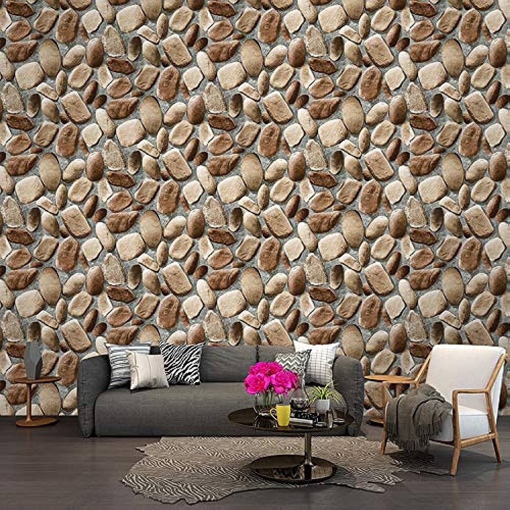 Stone Design Wallpapers Abyssaly Stone Textured 3D Self Adhesive Vinyl