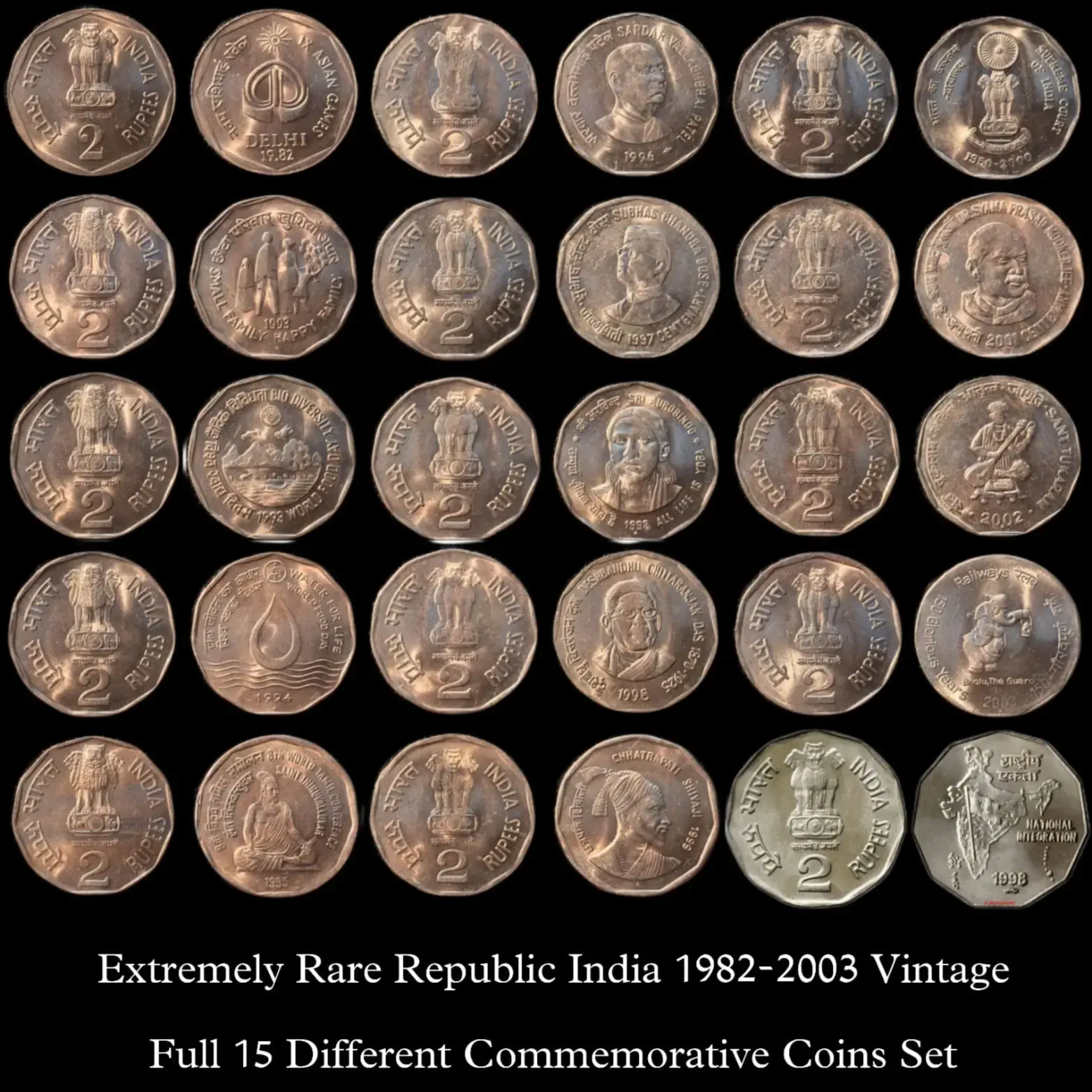 Buy Extremely Rare Republic India Vintage Full Set of 15 Different ...