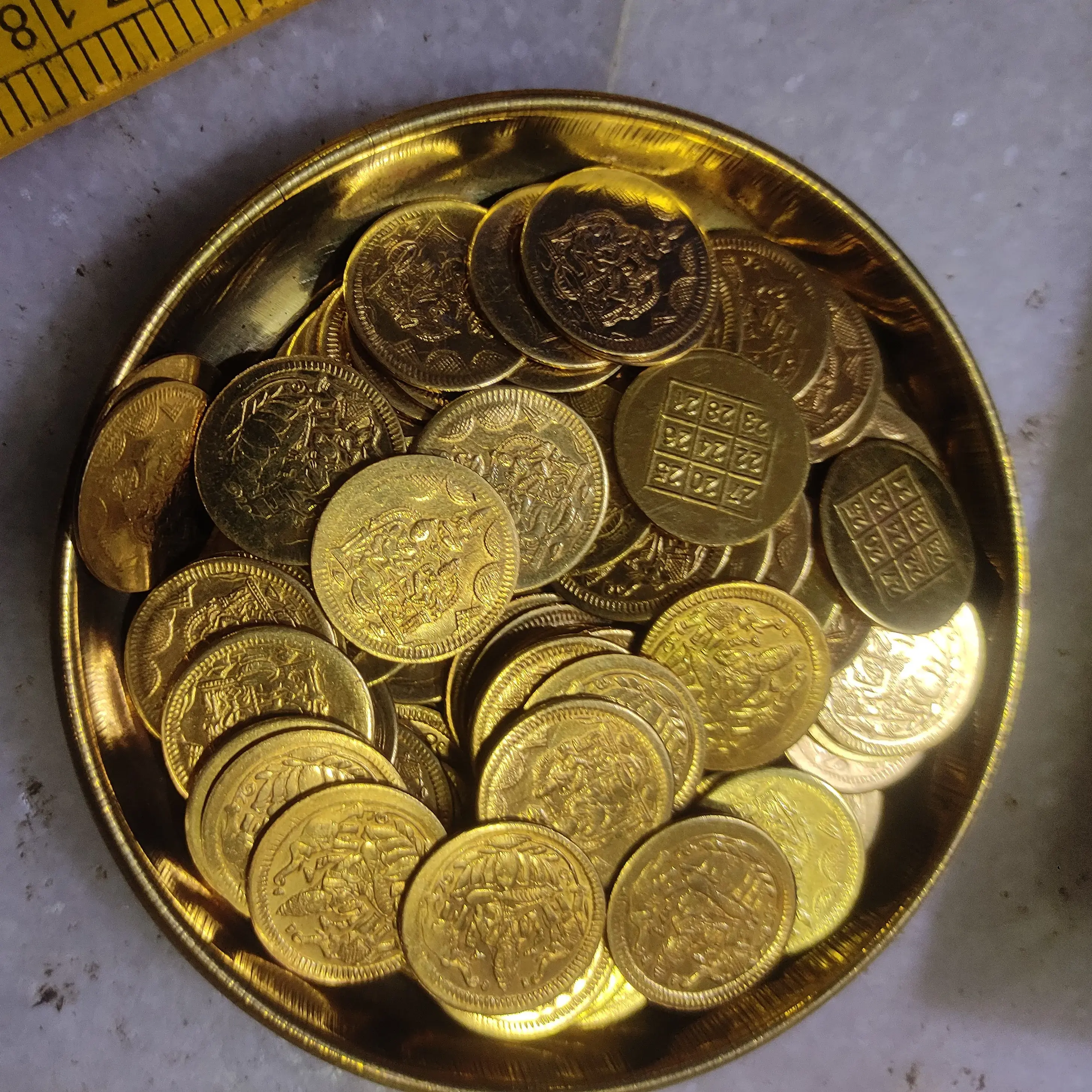Buy Lakshmi Kuberar 108 Coins with Plate online at best price | Kanthan ...