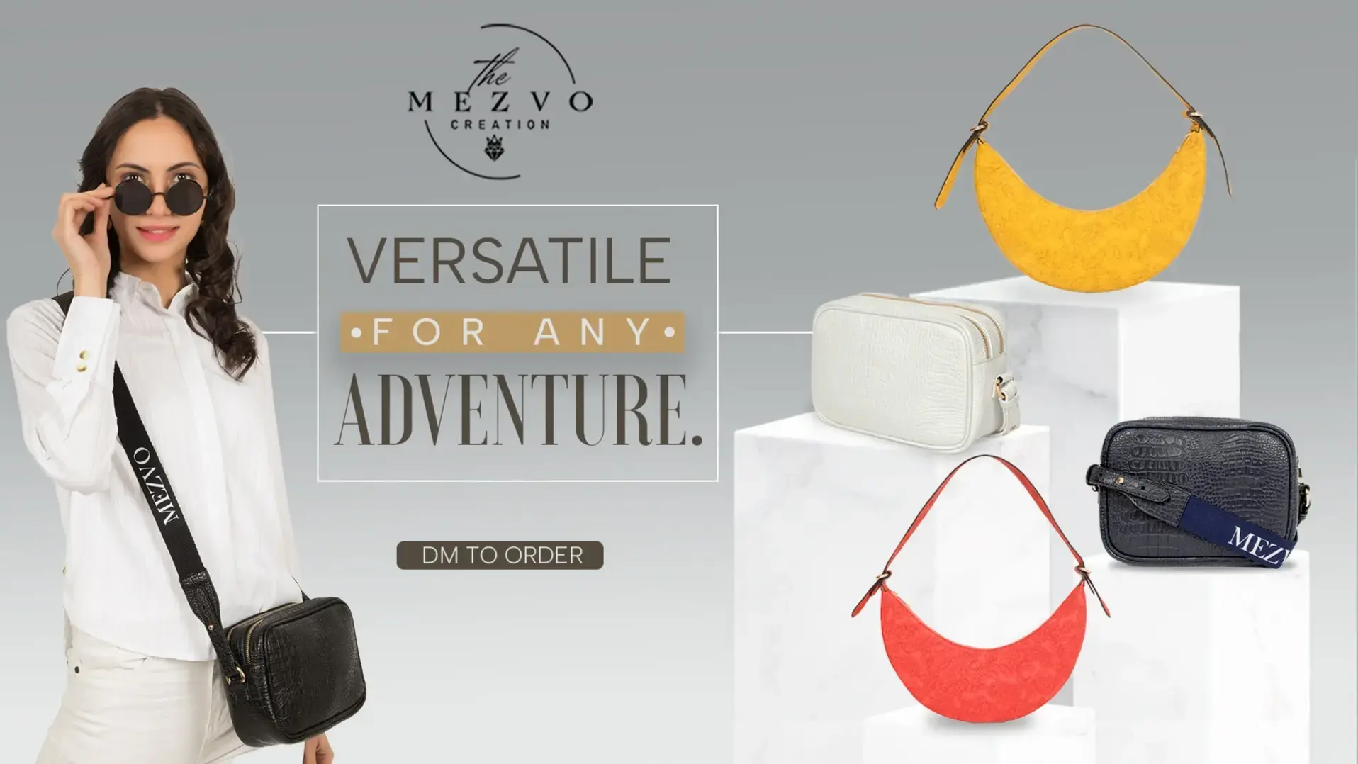 MEZVO - Land bags, Sling Bags, Double Pouch bags ,Tote Bags, Vegan Bags